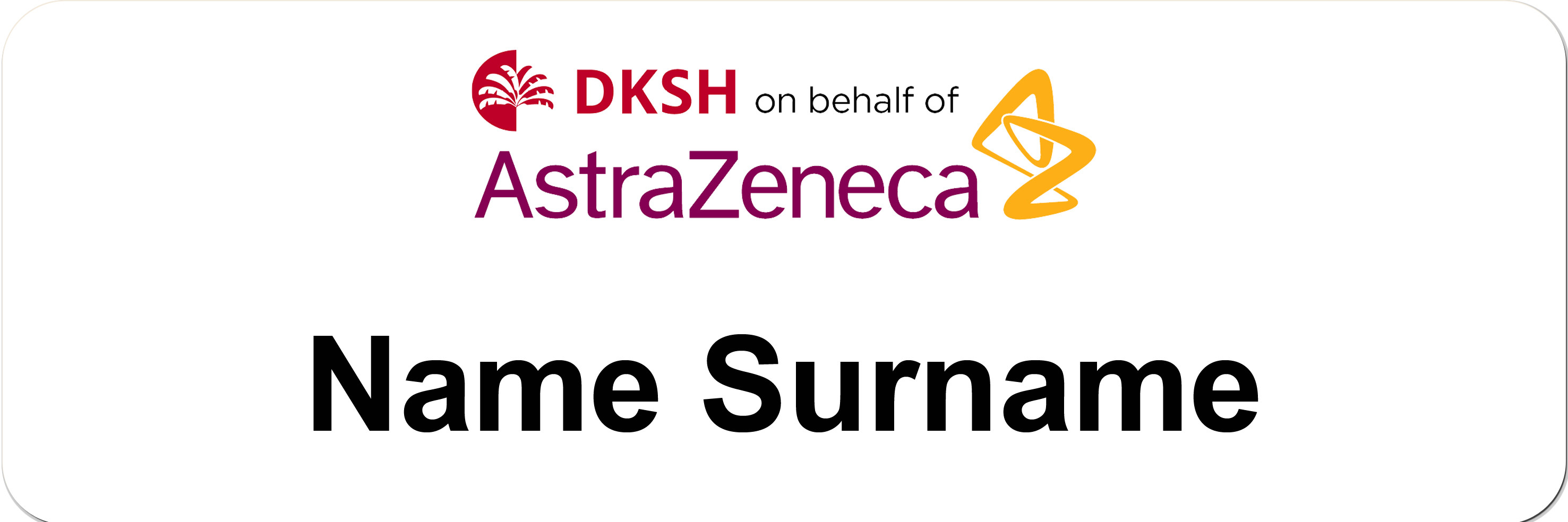 DKSH_AZ badge 75x25mm with no doming and magnet fitting with TRACKED ...