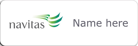 Navitas badge 75x25mm with no doming
