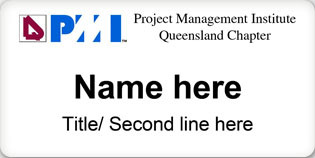 PMI badge (80x40mm)with magnet fitting