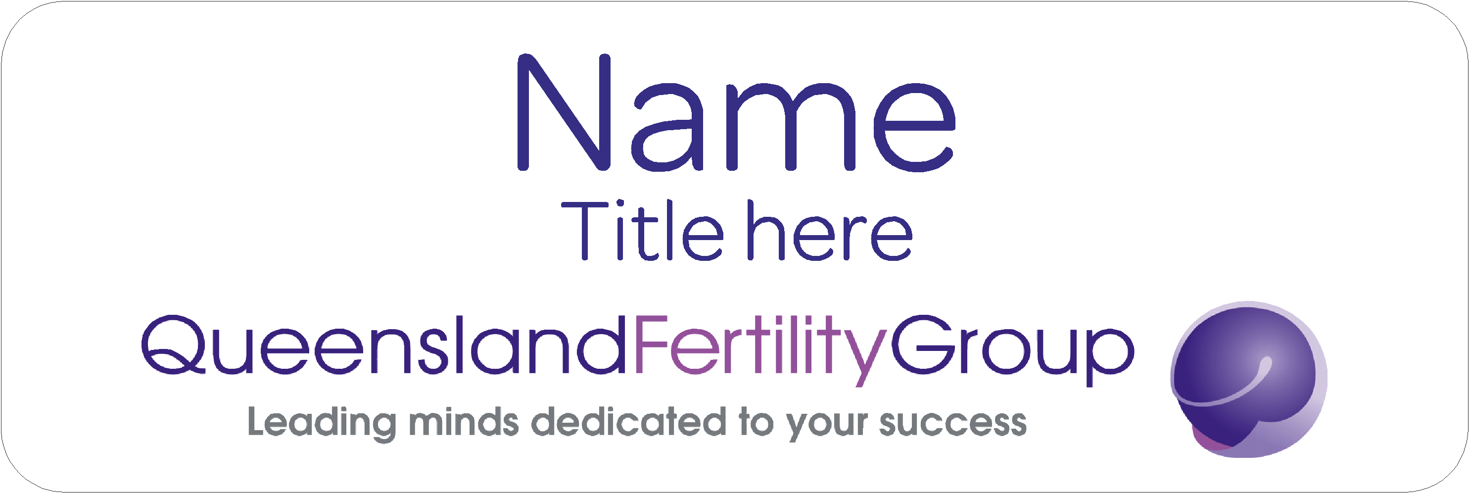 QFG badge with acrylic doming and magnet fitting