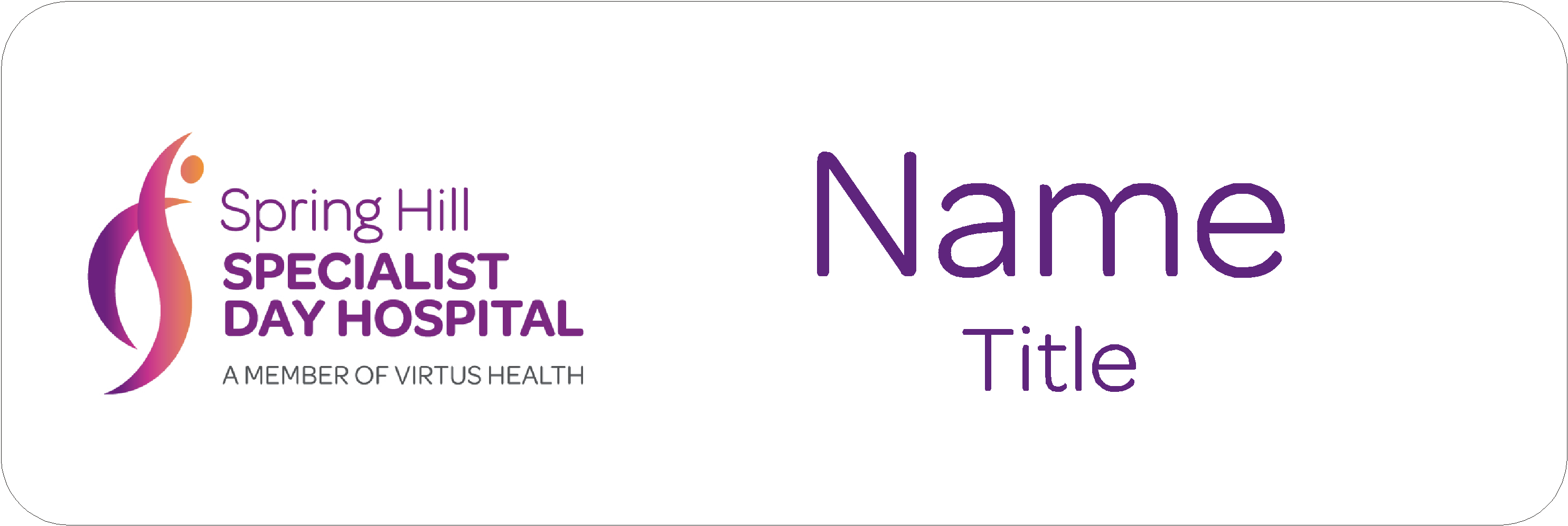 SHSDH badge 75x25mm with acrylic doming and magnet fitting