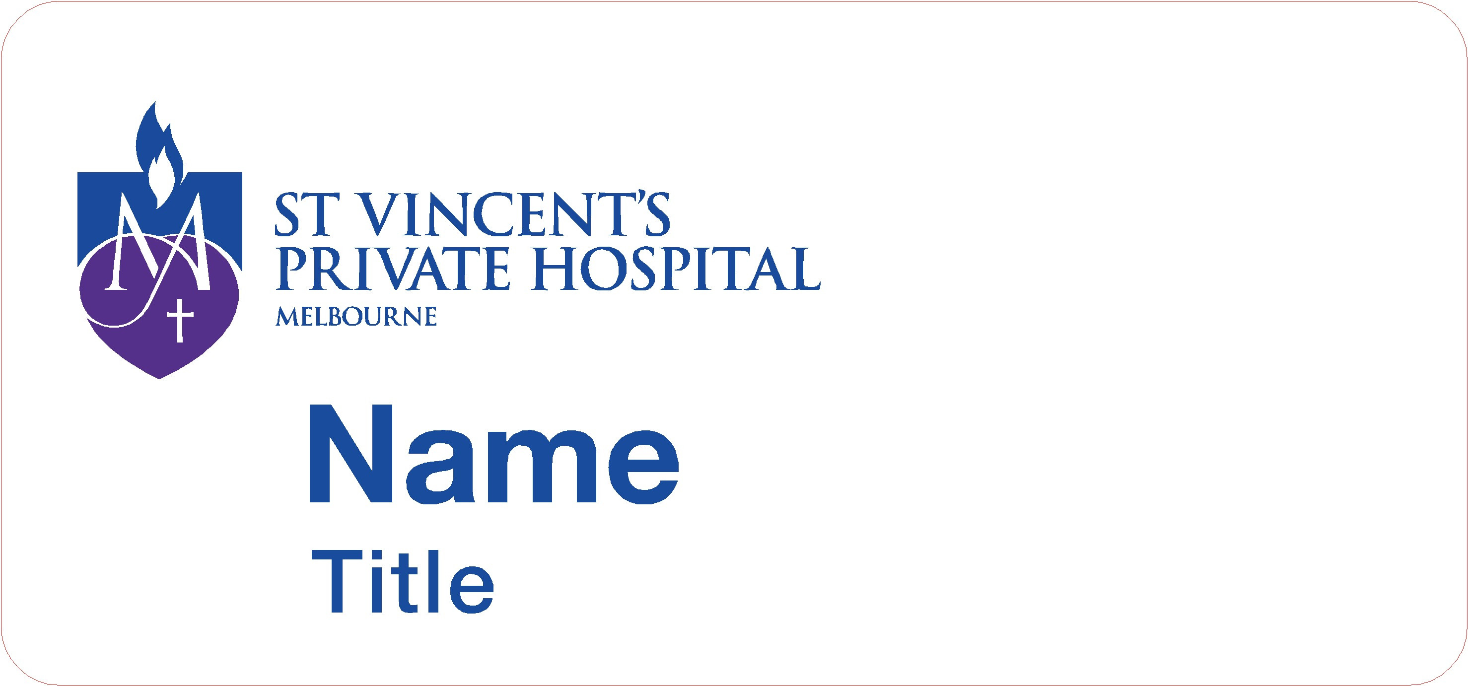 SVP name badge 75X35mm with no doming and MAGNET fitting